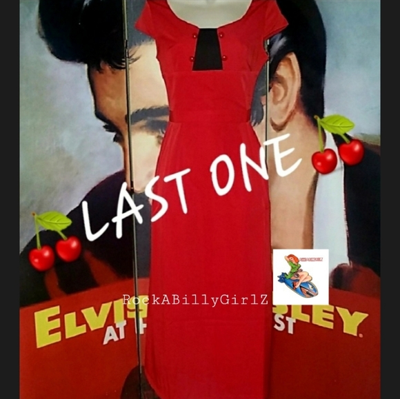 Lindy Bop | Dresses | Lindy Bop Mercy Vintage 95s Pinup Lipstick Red ...